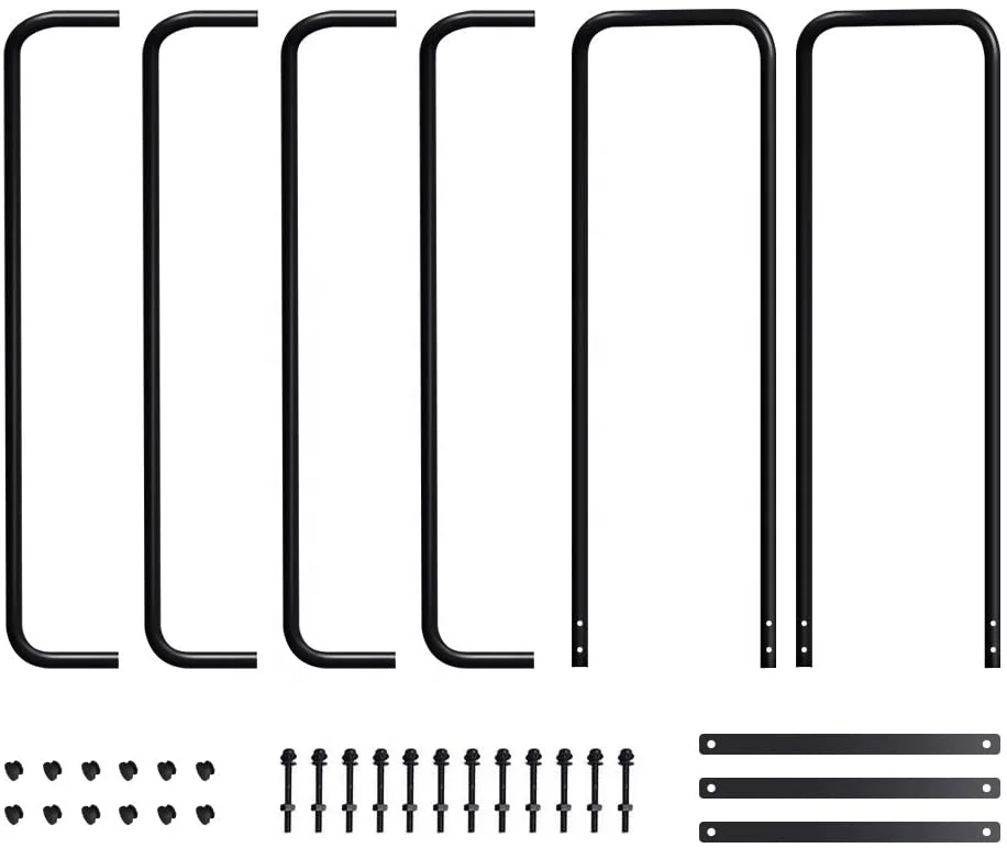 Outdoor Holder Heavy Duty Storage Black Steel Tubular Wood Log Firewood ...