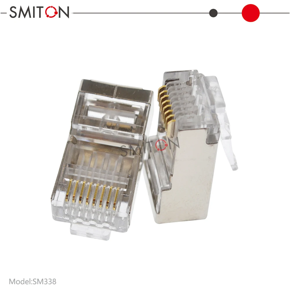 Male Rj45 Connector Pass Through Cat6 Shield Plug - Buy Pass Through ...