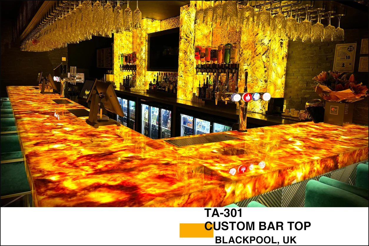 Translucent Alabaster Sheet LED Backing Touch Control Lumistone Wall ...