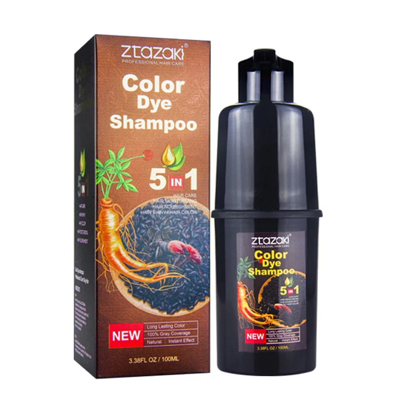 Brown Hair Color Shampoo 100ml Fast Color Private Label Customize Hair ...