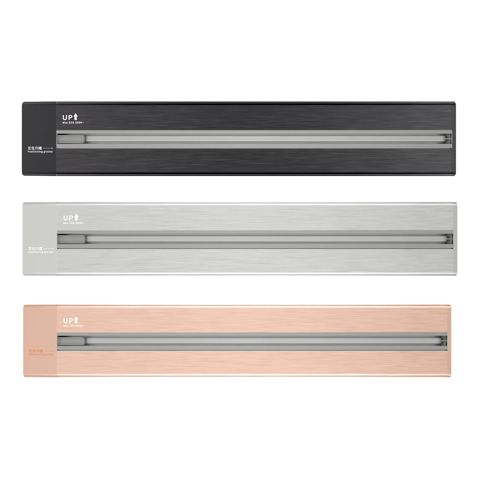 Aluminum Wall Track Socket - Modular Power Rail Plug System