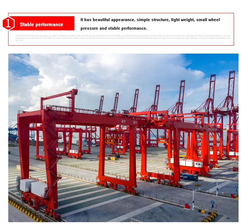 40t Gantry Crane Open Wench Gantry Crane Mg Double Girder Rail Mounted ...
