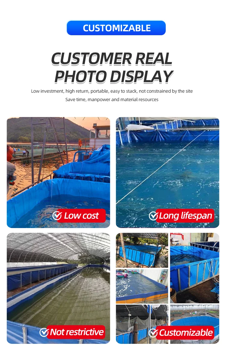 Aquaculture System - Foldable PVC Fish Pond for Shrimp Fish Raising