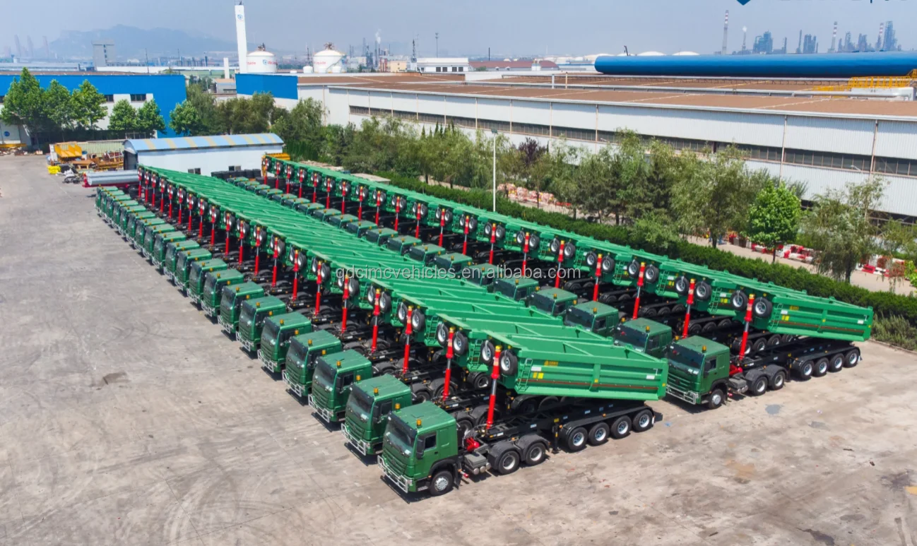 CIMC VICT Hydraulic Cylinder 3 Axles U Type 30 Tons End Dump Trailer ...