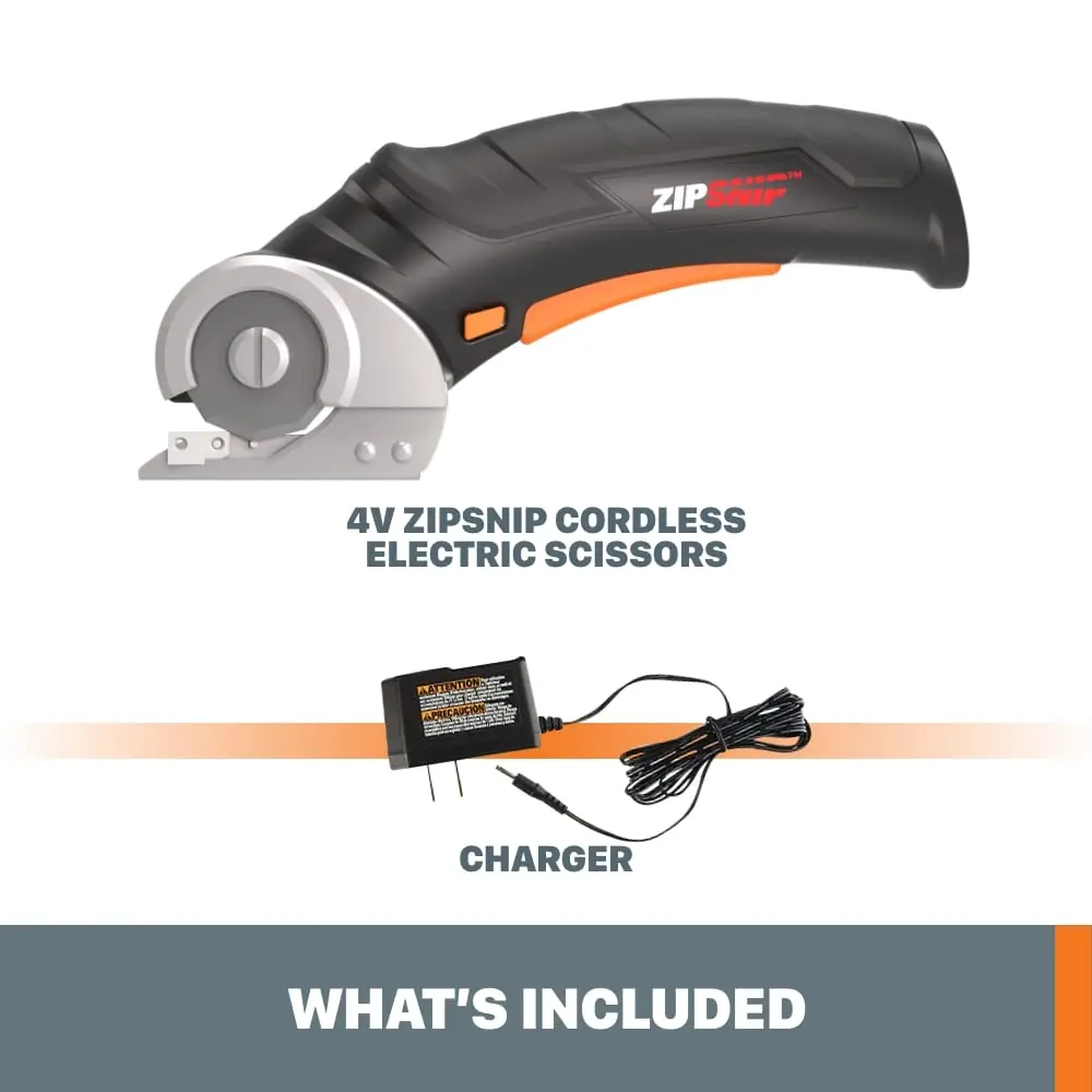 4V Zipsnip Cordless Electric Scissors - Durable & Versatile