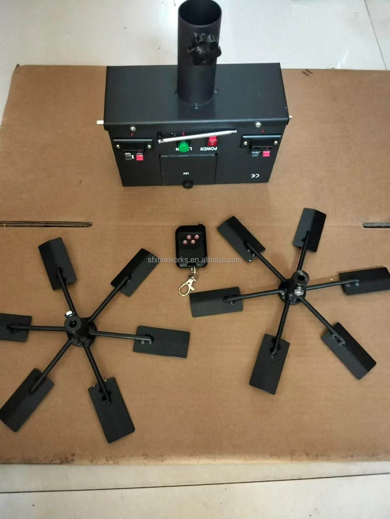 Remote Control Stage Pyrotechnic Double Electric Windmill