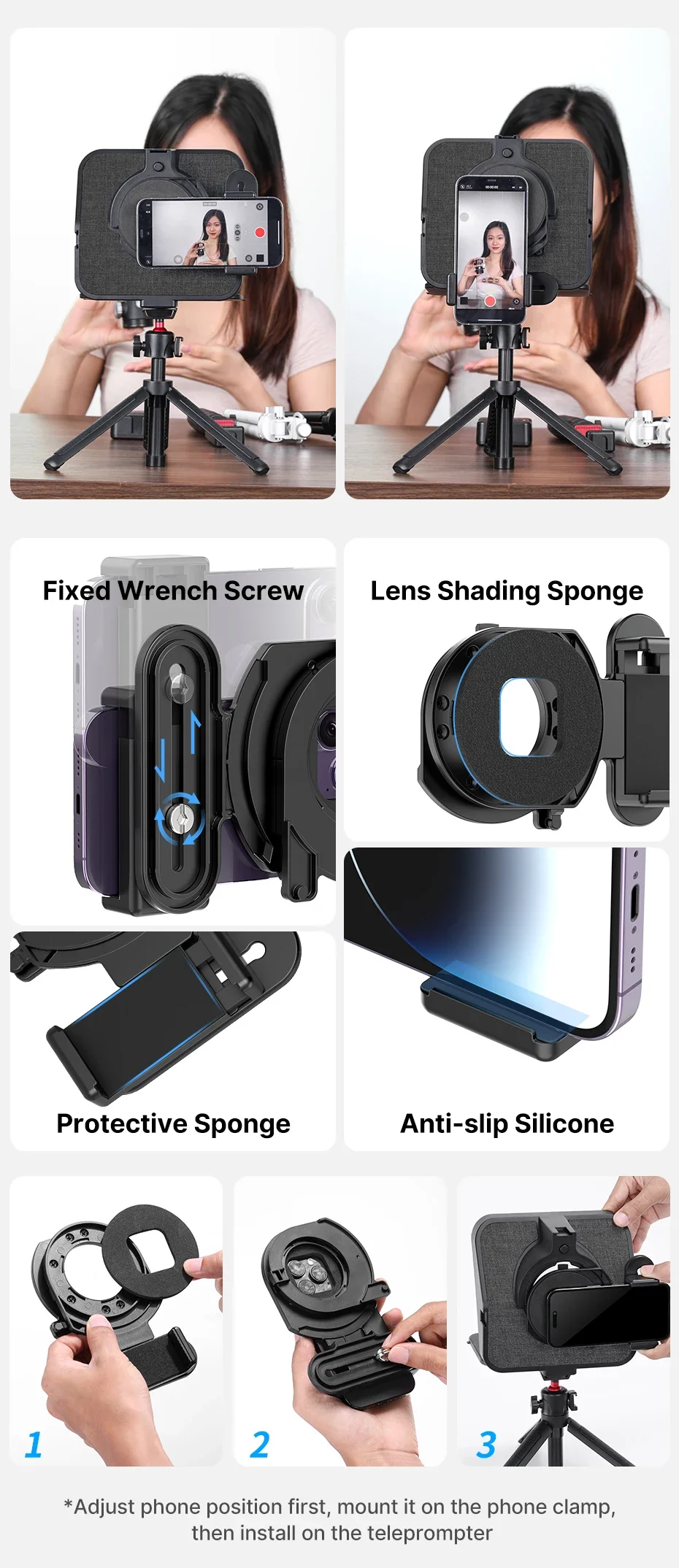 Ulanzi RT02 Universal Teleprompter Prompter Dslr Camera Smartphone ...