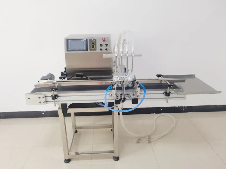4-head Automatic Diaphragm Pump Filling Machine for Cosmetics