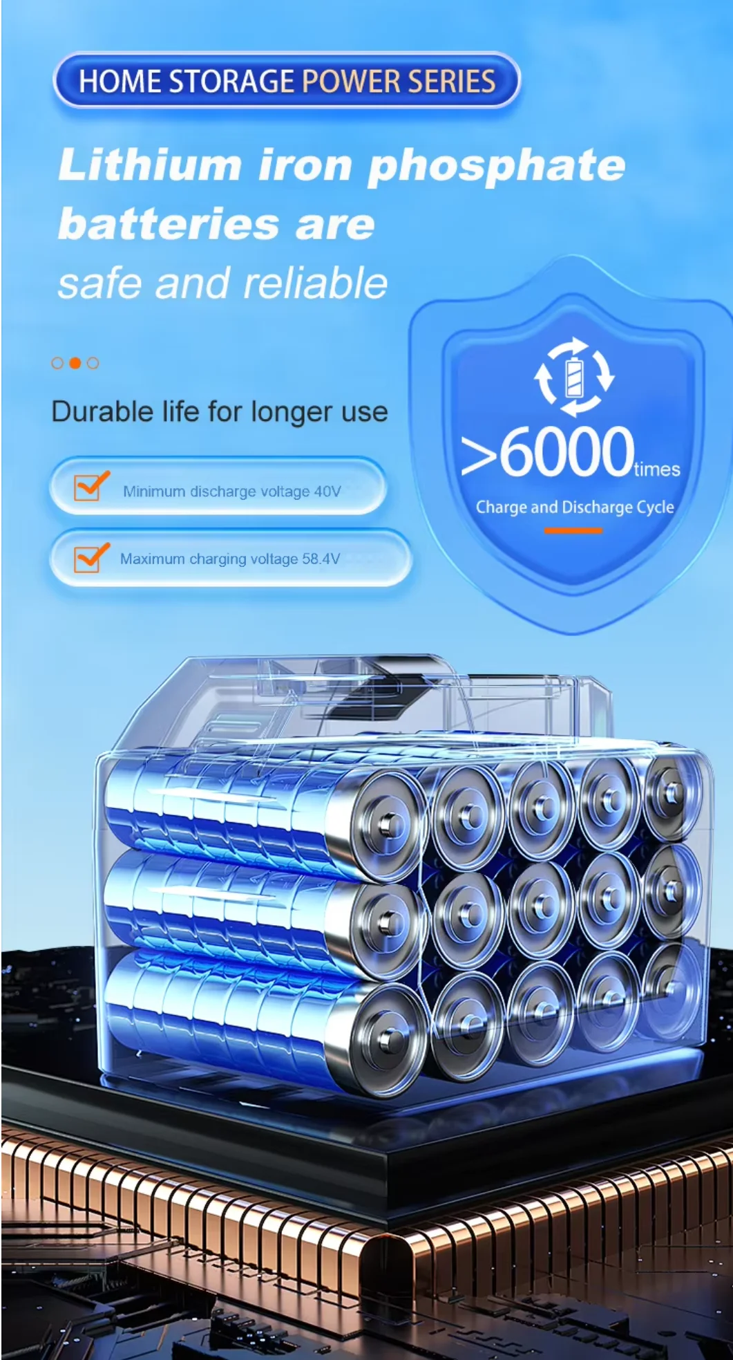 51.2V 200Ah 10KWh Powerwall Home Lithium Iron Phosphate Solar Battery ...