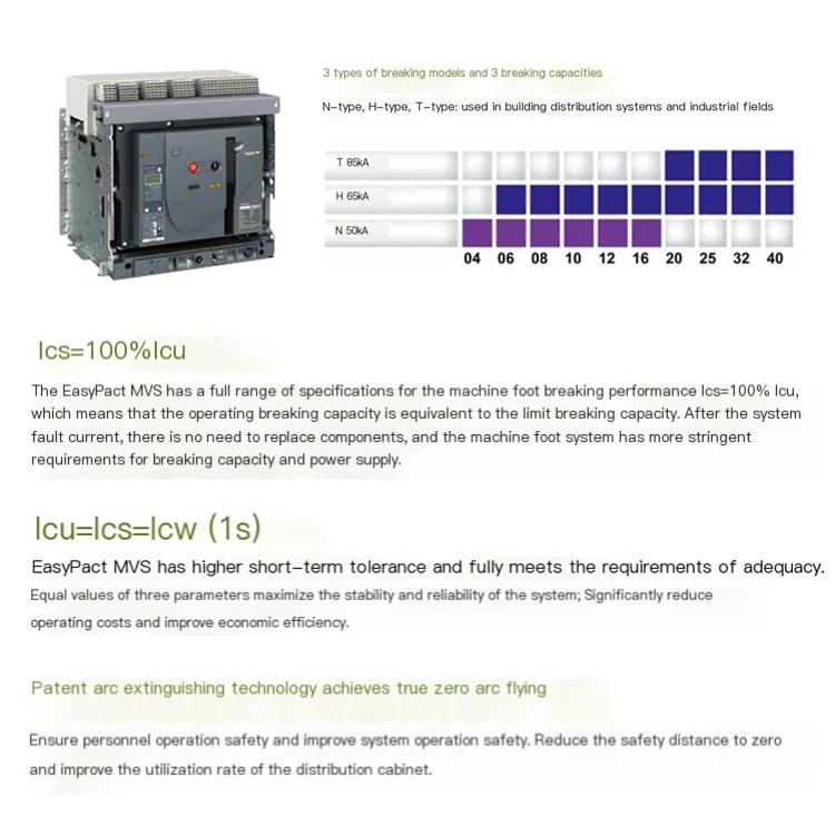 Intelligent 800A Universal ACB Frame Circuit Breaker 4P MVS Series ...