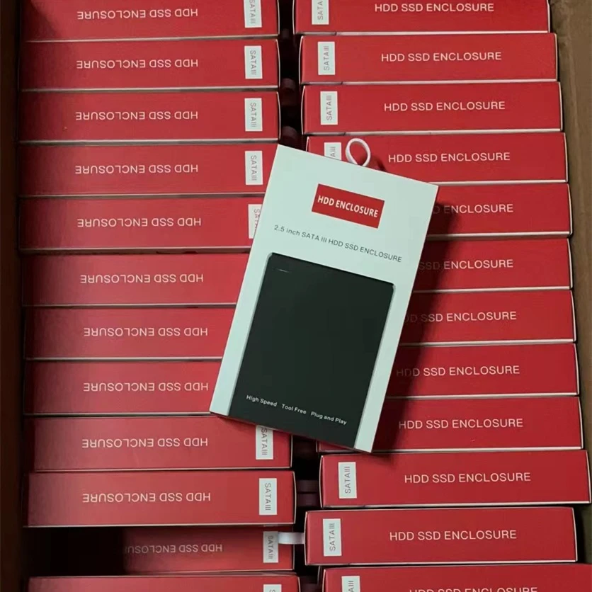 USB 3.0 SATA External Hard Disk Drive Case Portable Plastic Casing HDD ...