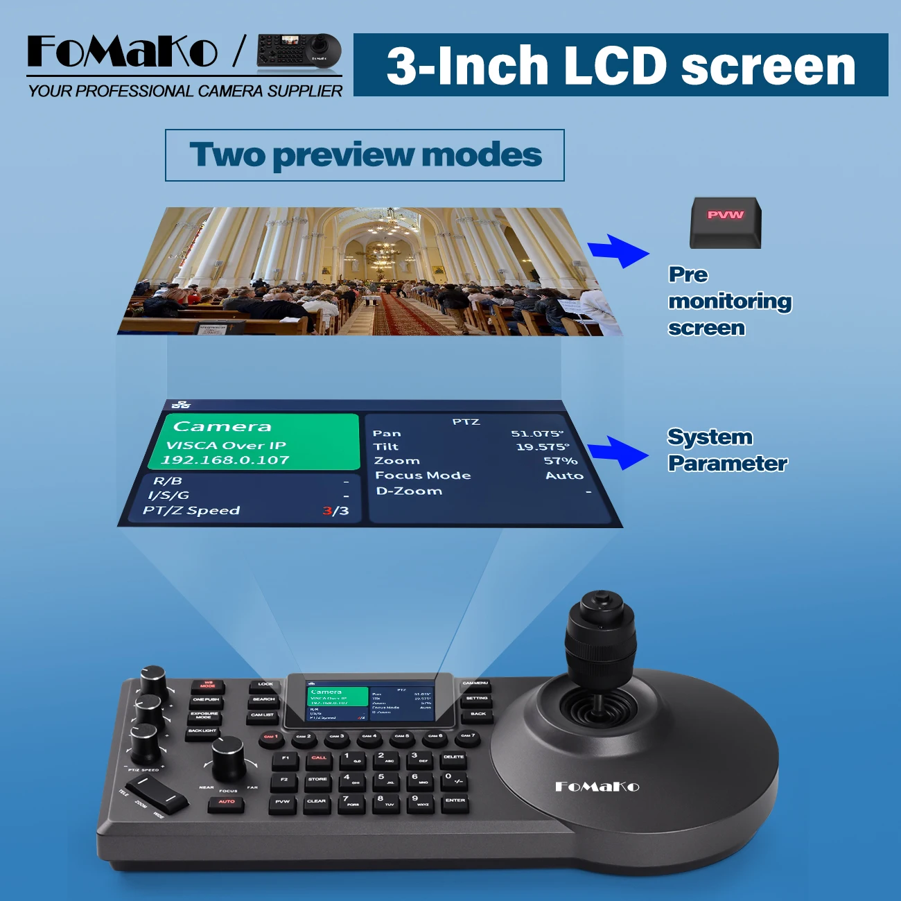 Fomako HDMI PTZ Camera Bundle - 20X Optical Zoom with PTZ Driver