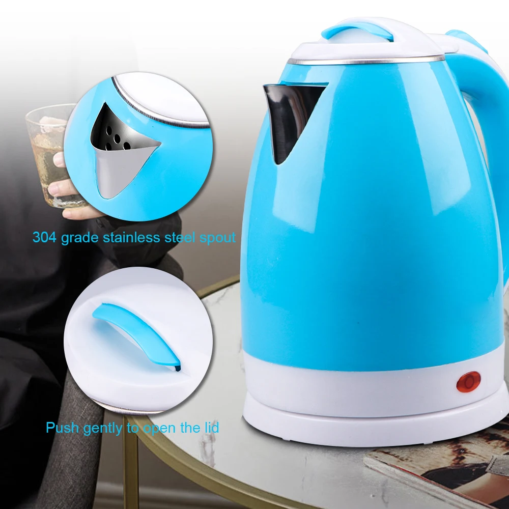 Electric Water Kettle 2l Double Wall Stainless Steel Cool Touch Tea ...