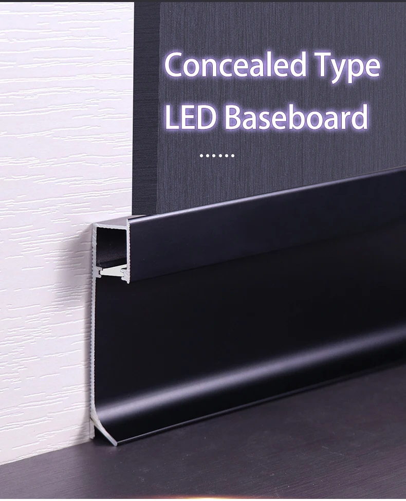 Aluminium Led Skirting Lights Profile For Wall/invisible Skirting Board ...
