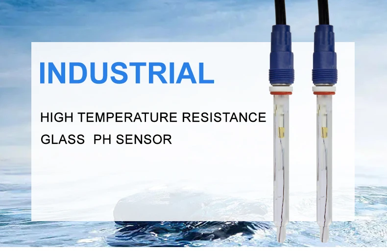 High Temperature Water Ph Glass Sensor Probe for Industrial Process