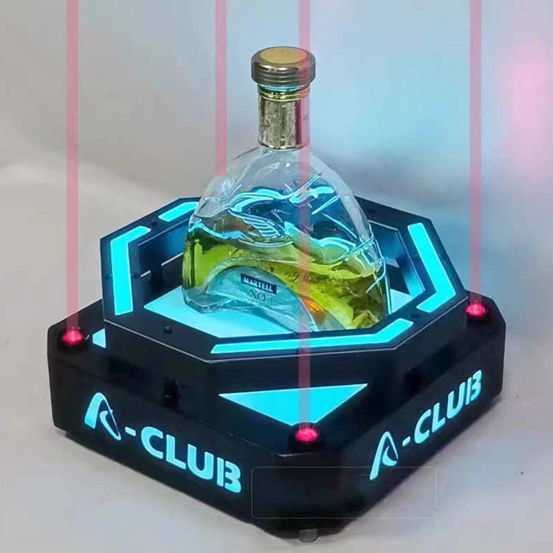 Custom Logo LED Wine Bottle Glorifier Lighting Base Champagne Presenter ...