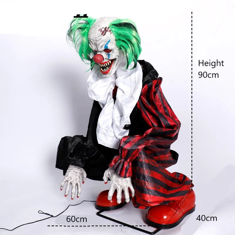 Halloween Animatronics - Spooky Squatting Rocking Clown