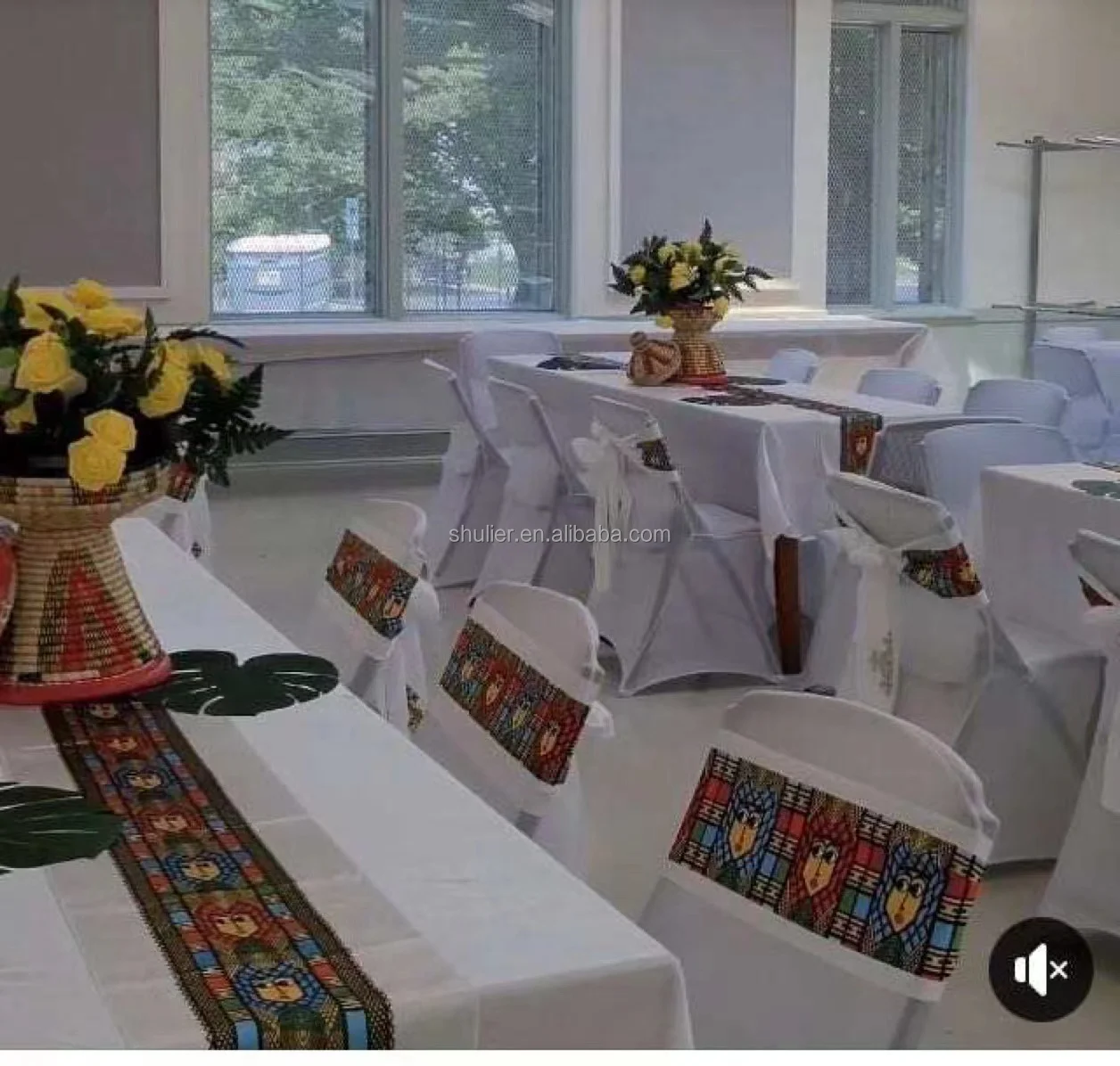 Custom Any Ethiopia Style Chair Sashes Bow Sash Elastic Chair Bands ...