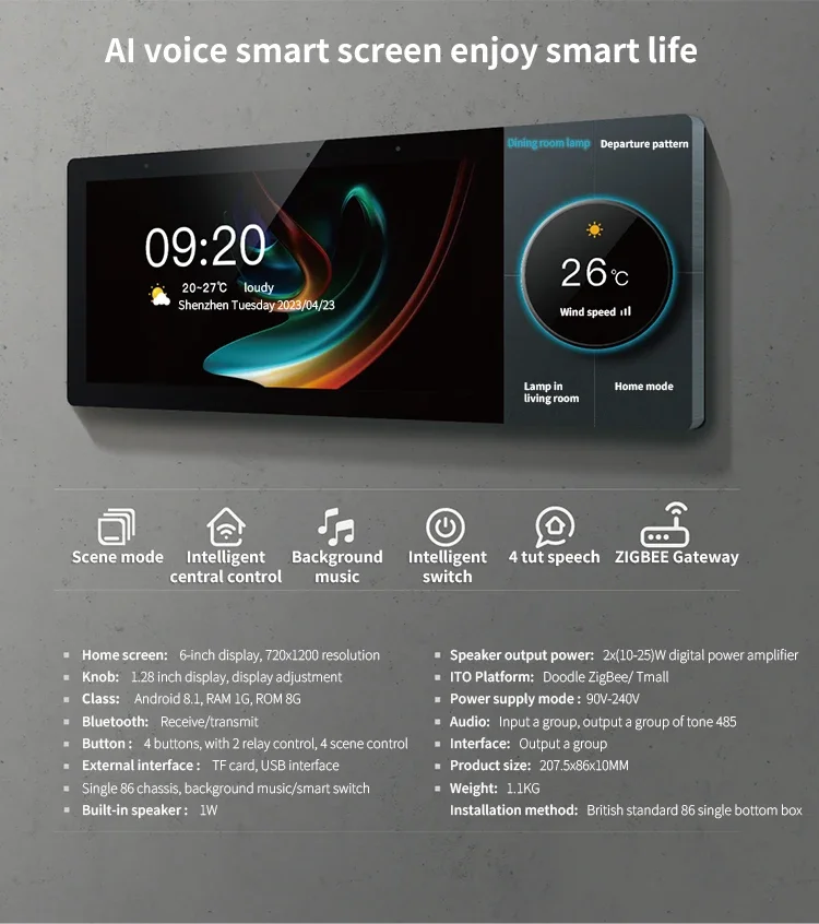 KLASS Tuya Zigbee Smart Switch - Voice Control & Customization