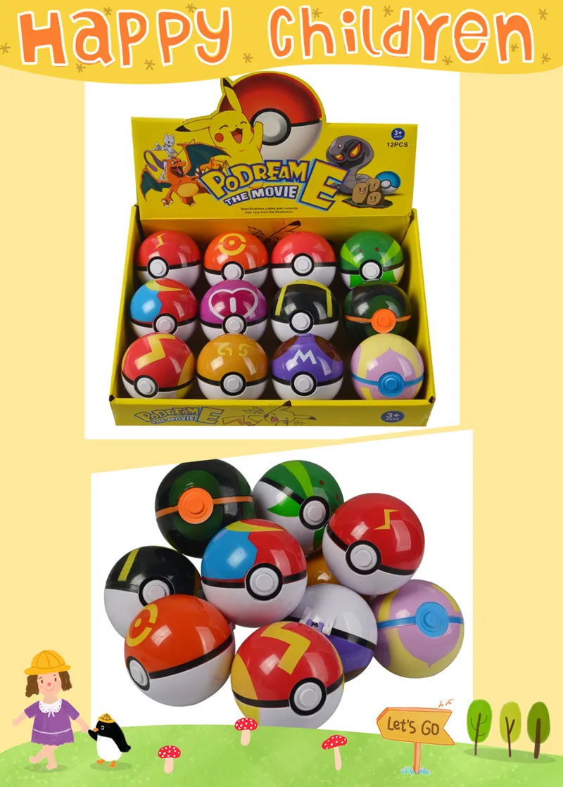 2023 Hot Sale 5 Cm Pokeball Action Figure Capsule Toy Poke Mon Ball ...