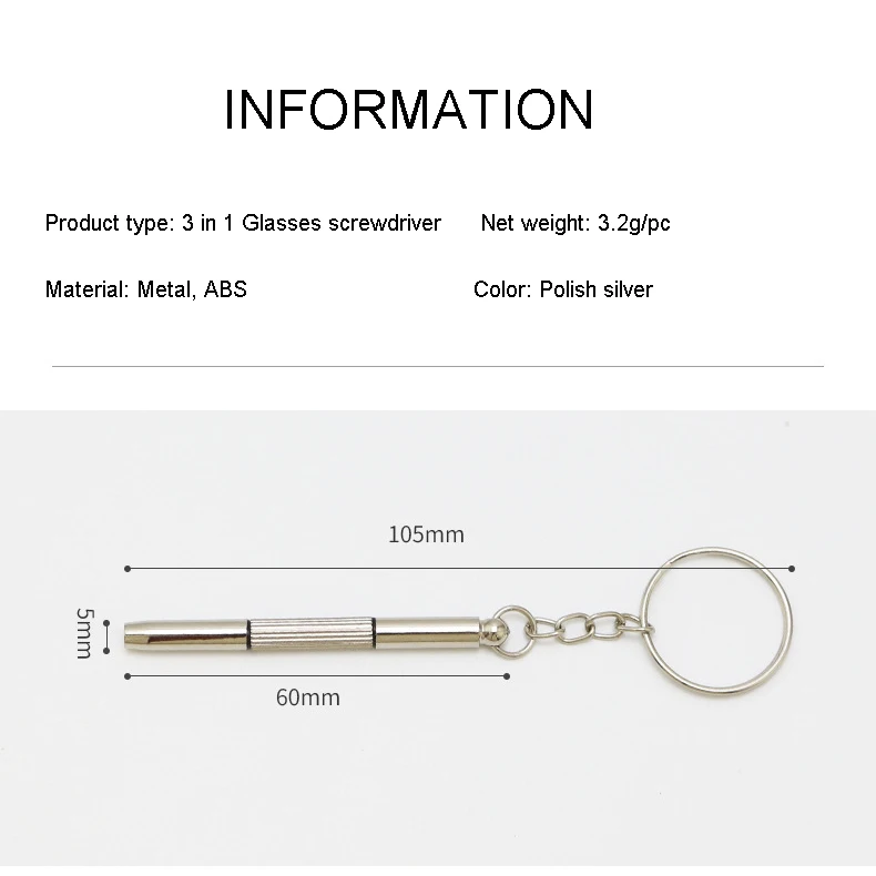 Multipurpose Eyeglass Screwdriver Portable Keychain Sunglasses Watch ...