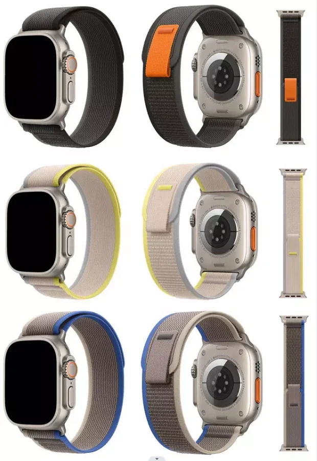 Un1 Adjustment Nylon Weave Trail Loop Watch Strap For Apple Watch Band ...