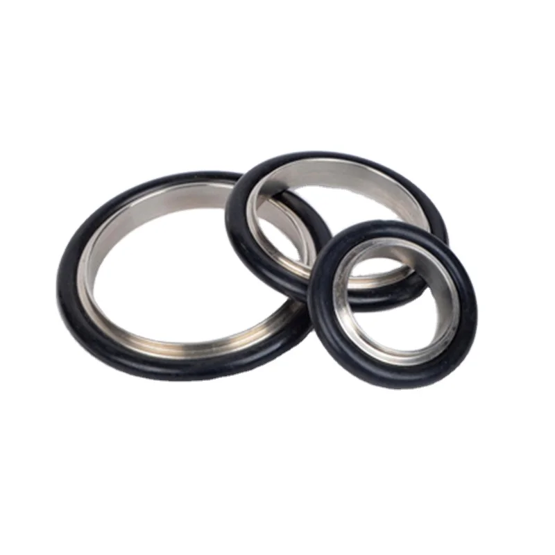 ISO-KF KF16 to KF50 Stainless Steel FKM Centering Ring Seal Assemblies ...