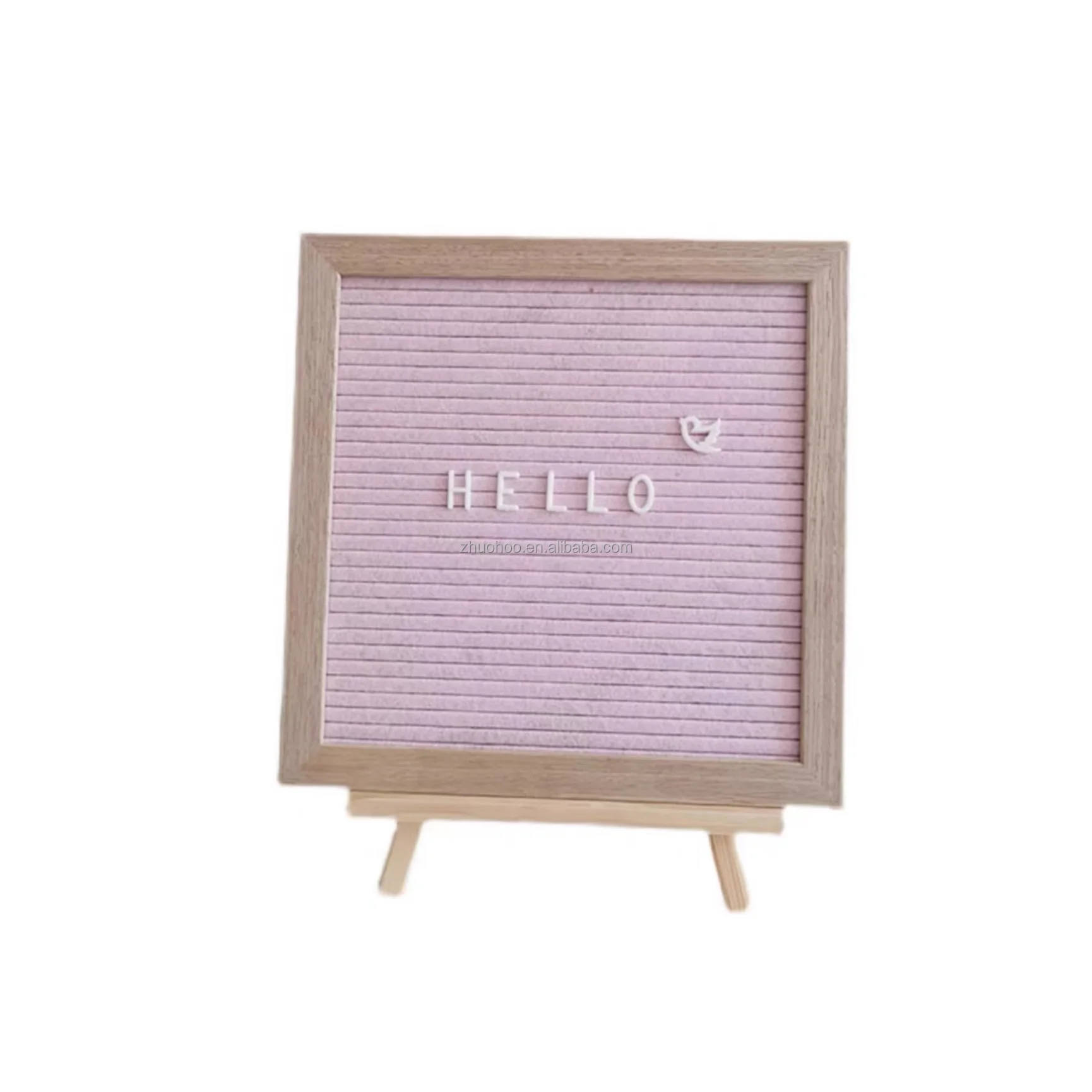 Changeable Wooden Message Board Sign Wooden Felt Board Frame with ...