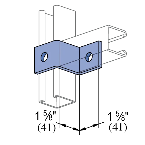 2 Hole Offset "z" Shape Fitting For 1-5/8"(41mm) Series Strut Channel ...