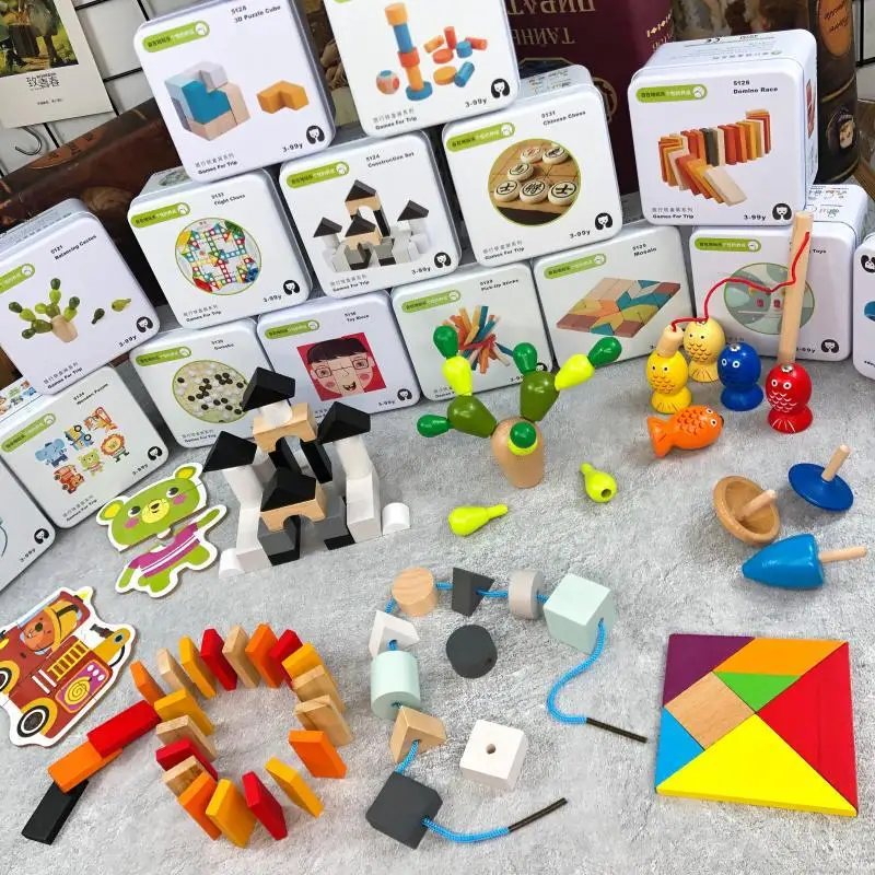 16 Styles Wooden Disassembly Toys Early Learning Education Building ...