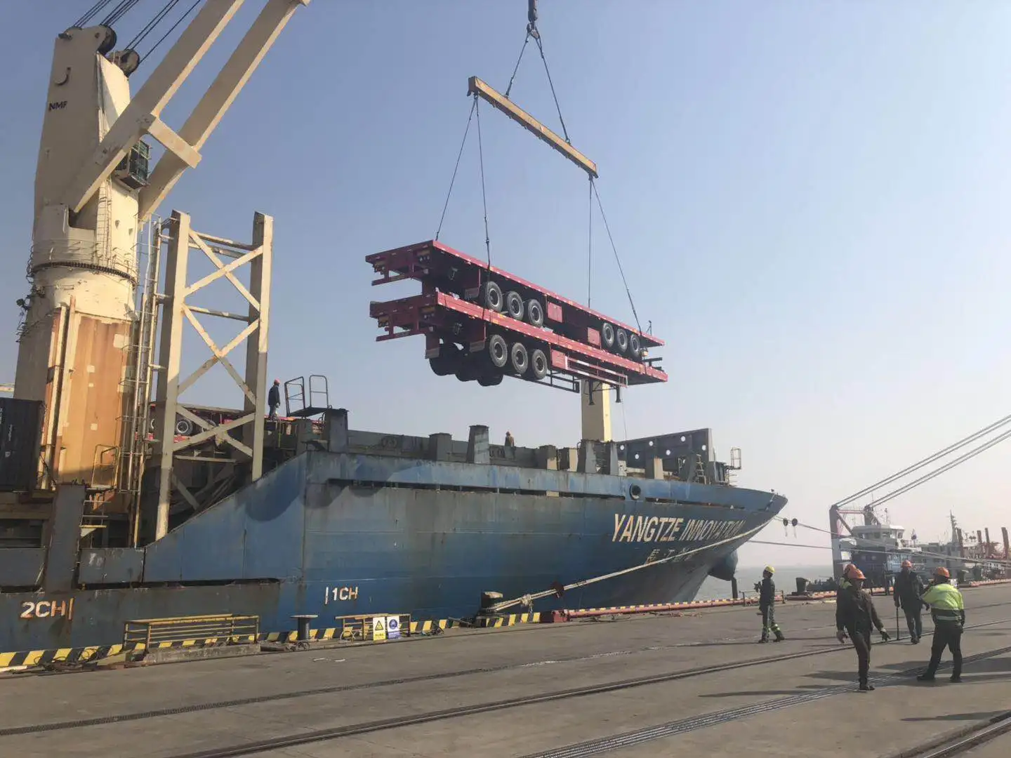 40 Feet Shipping Container Transportation Skeleton Semi Trailer - Buy ...