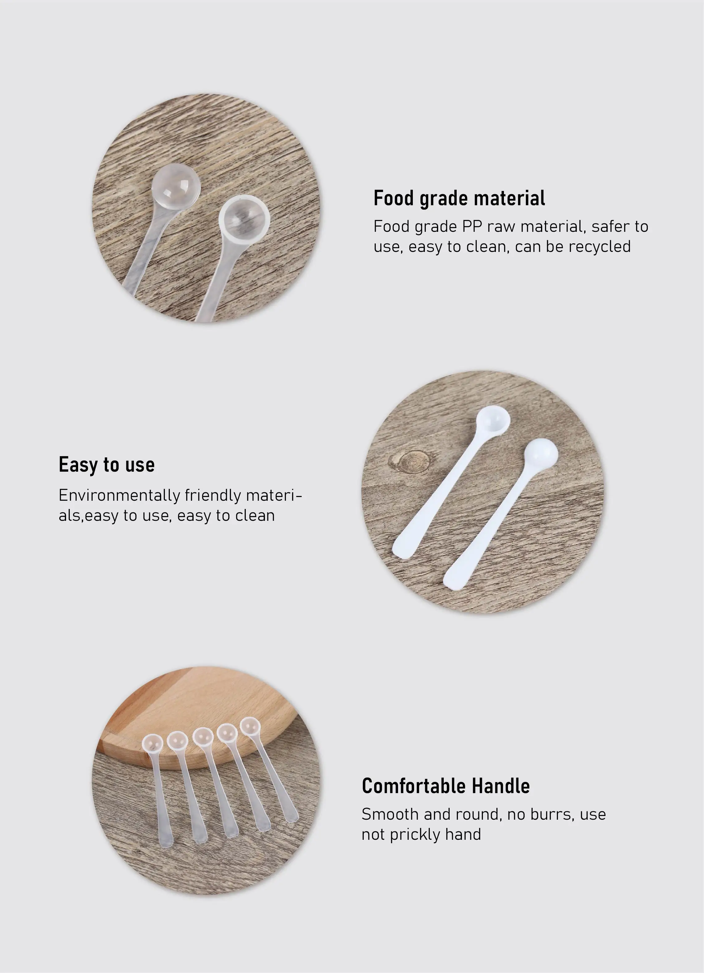 Custom Plastic Spoon Plastic Mini Powder Measuring Spoon 1g Plastic ...