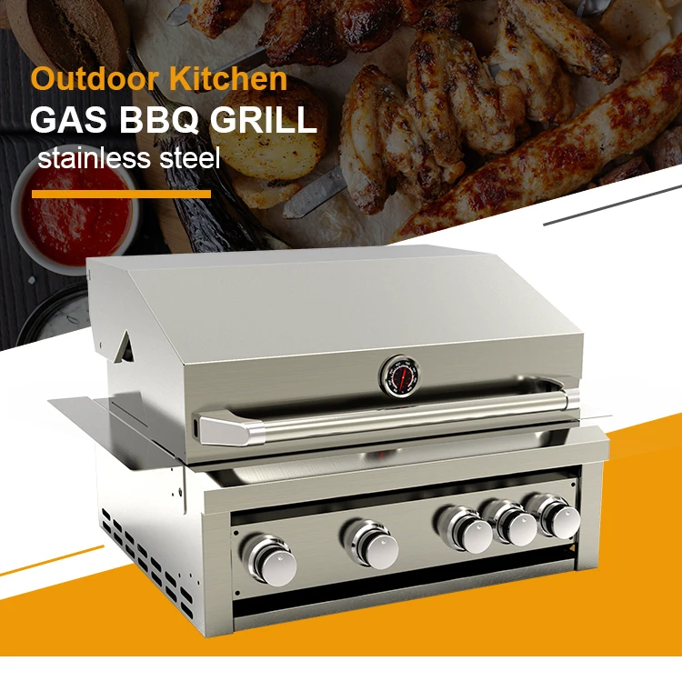Outdoor Kitchen New Design Gas Griller Stainless Sreel Built In Bbq Bbq ...