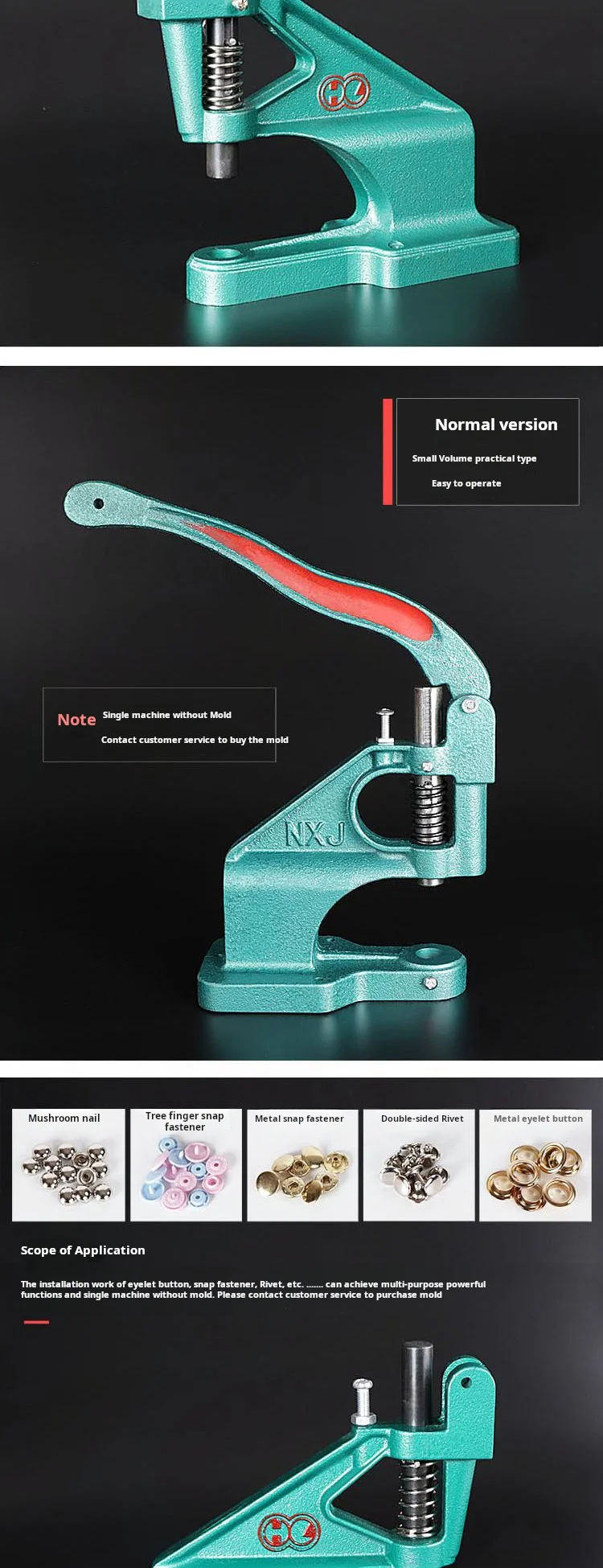 Desktop Manual Buttoning Machine 831/633 Button Installation Tools ...