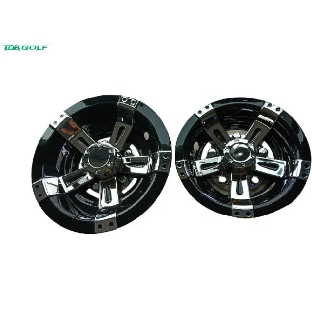 10 Inch Golf Cart Wheel Covers Chrome Hubcaps Wheel Covers For Club Car ...