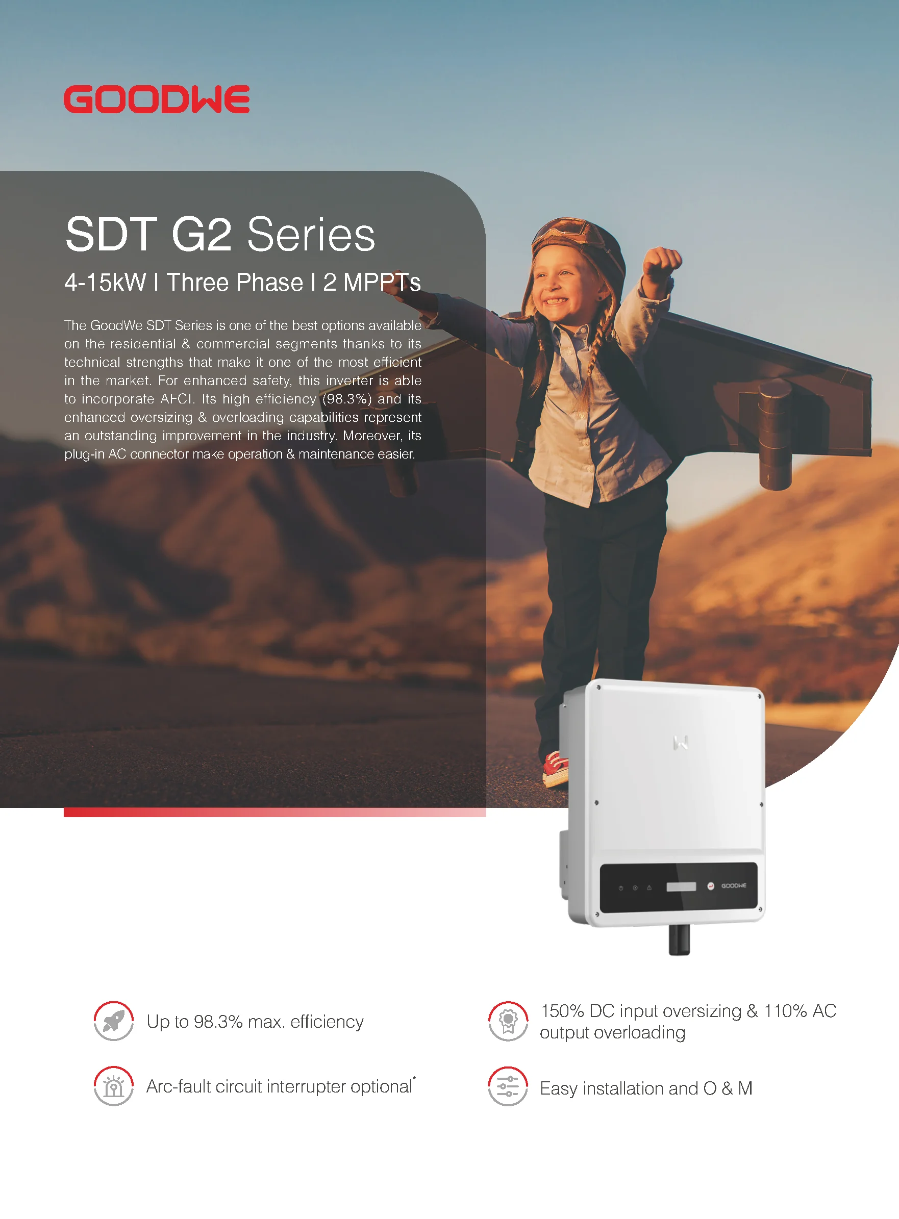 Goodwe Solar On-grid Inverter Three Phase Sdt G2 Series 5kw-20kw For ...