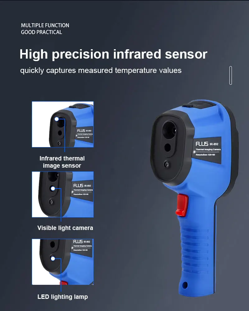 Handheld Infrared Thermal Imager Display Digital Ir Infrared Camera ...