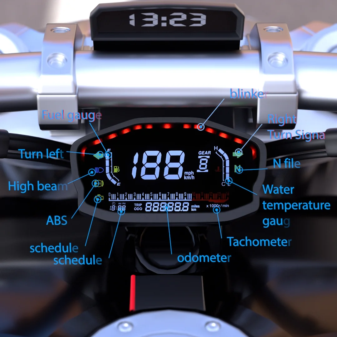 Velocimetro Digital Motocicleta Lcd Meter Cluster Motorcycle ...