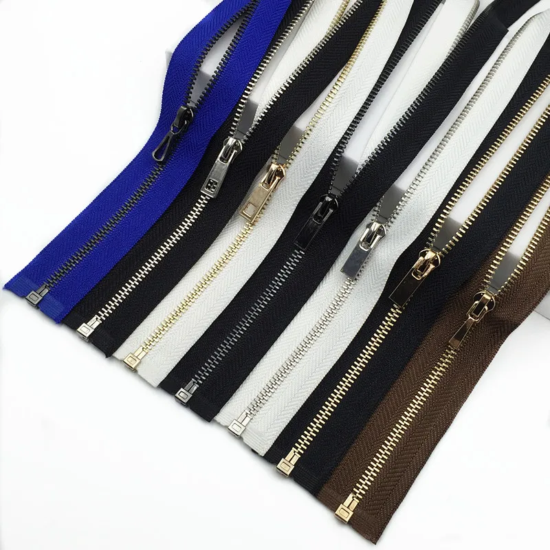 Custom Jacket Zippers Fermeture Eclair Open End Silver Gold Gunmetal ...