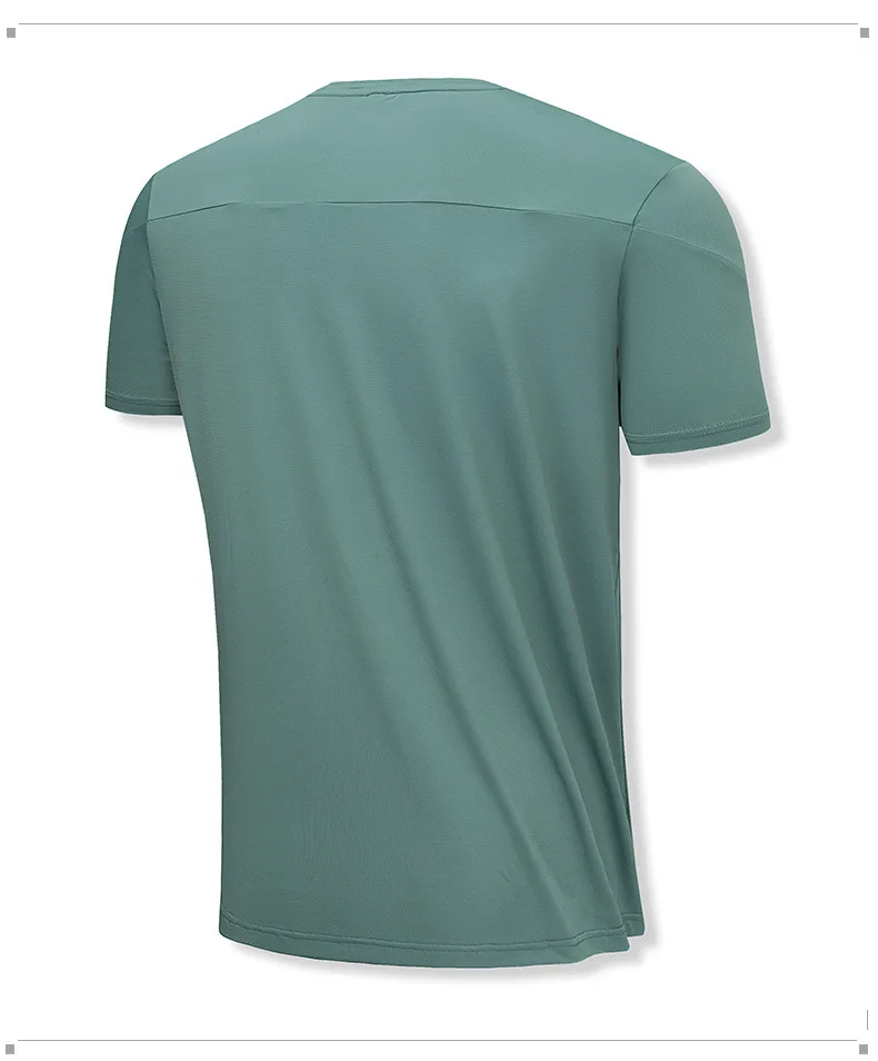 New Men's Quick Drying Elastic Sports T-shirt With Round Neck,Breathable,Sweat-wicking,Fitness ...