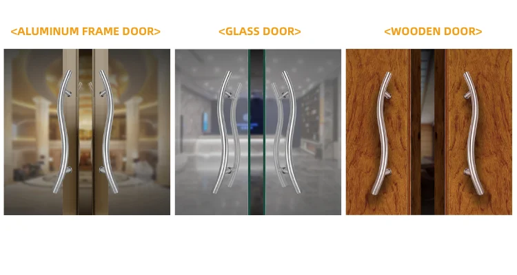 Kensharp Stainless Steel S Shape Curved Type Frameless Tempered Glass ...