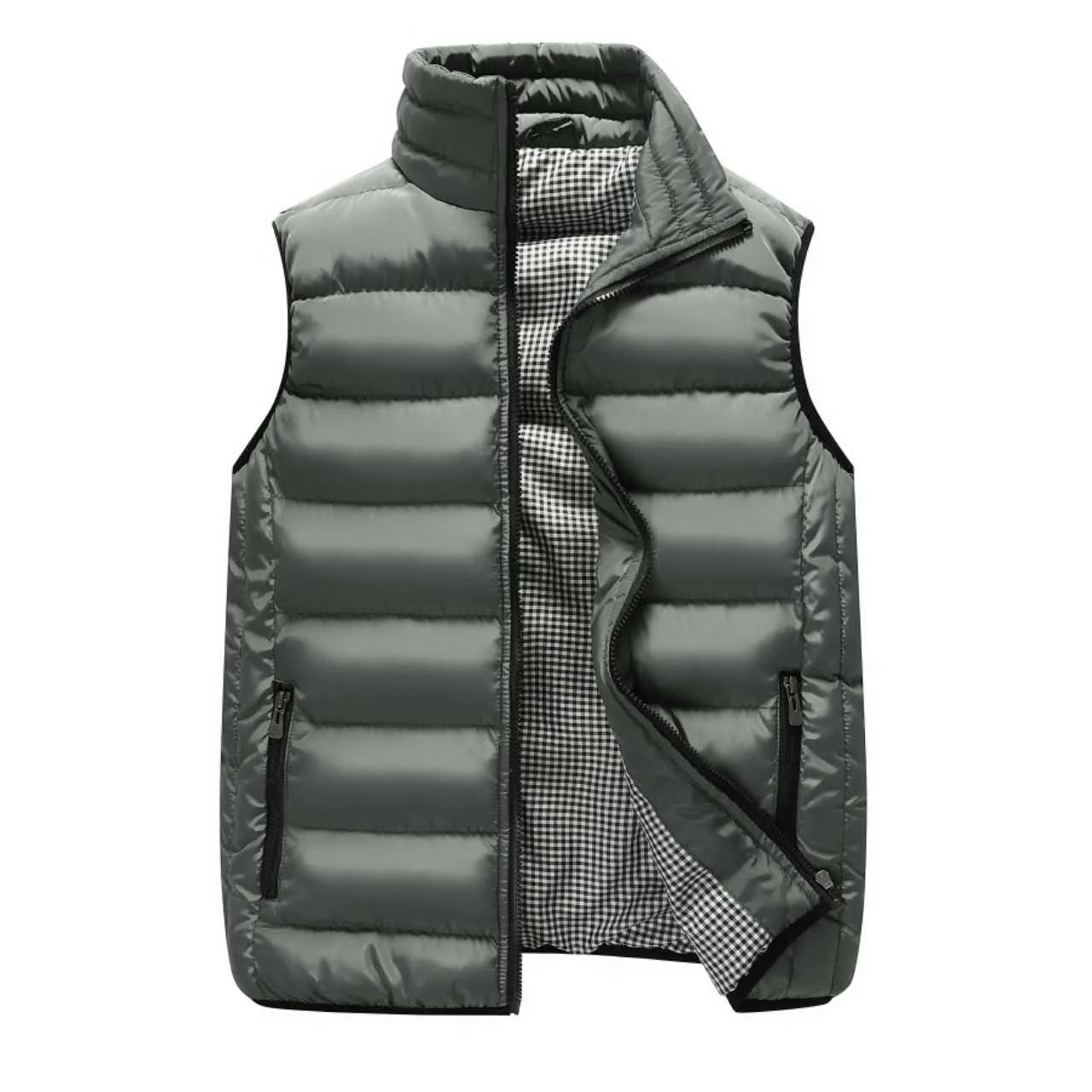 Plus Size Winter Vest Puffer Padded Waistcoat Jacket For Men - Buy Vest ...