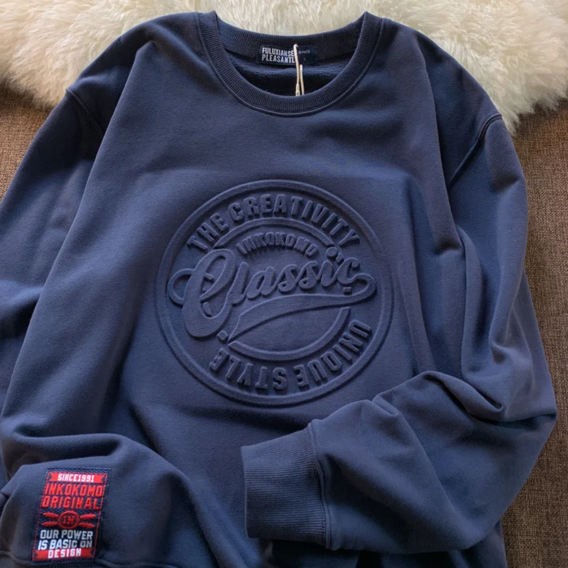 Wholesale Men's Trendy 3D Embossed Hoodies - Unisex Style