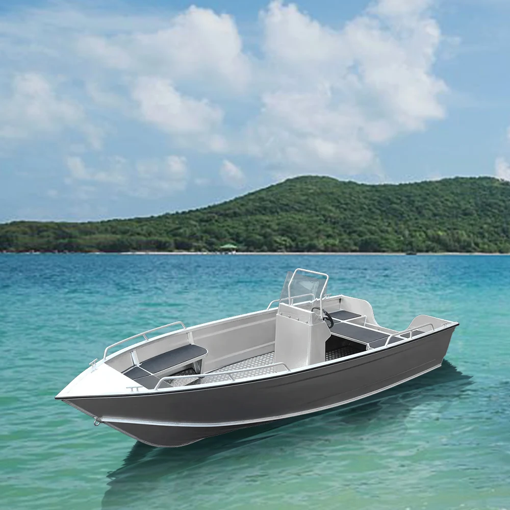 Kinocean 16ft Aluminum Jon Boat - Ideal for Fishing & Surfing