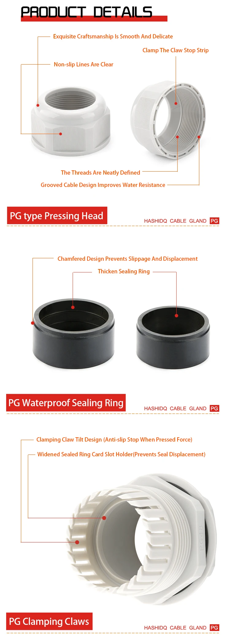 Explosion Proof Cable Gland Ip68 Nylon Cable Glands Size,Pg48 Pg7 Pg11 ...