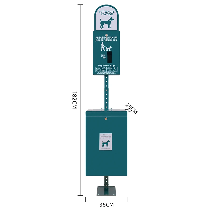 Outdoor Pet Excrement Dustbin Square Community Park Pet Cleaning Tools ...
