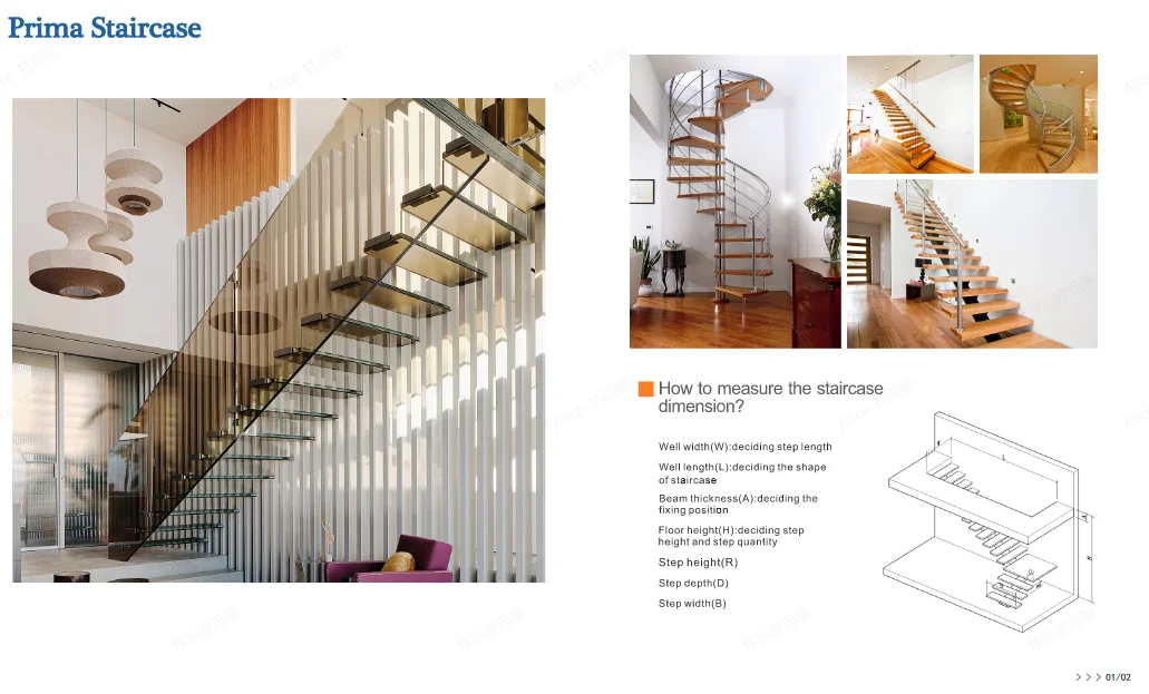 Prima Straight Single Steel Stair Beam Floating Staircase Cable Railing ...