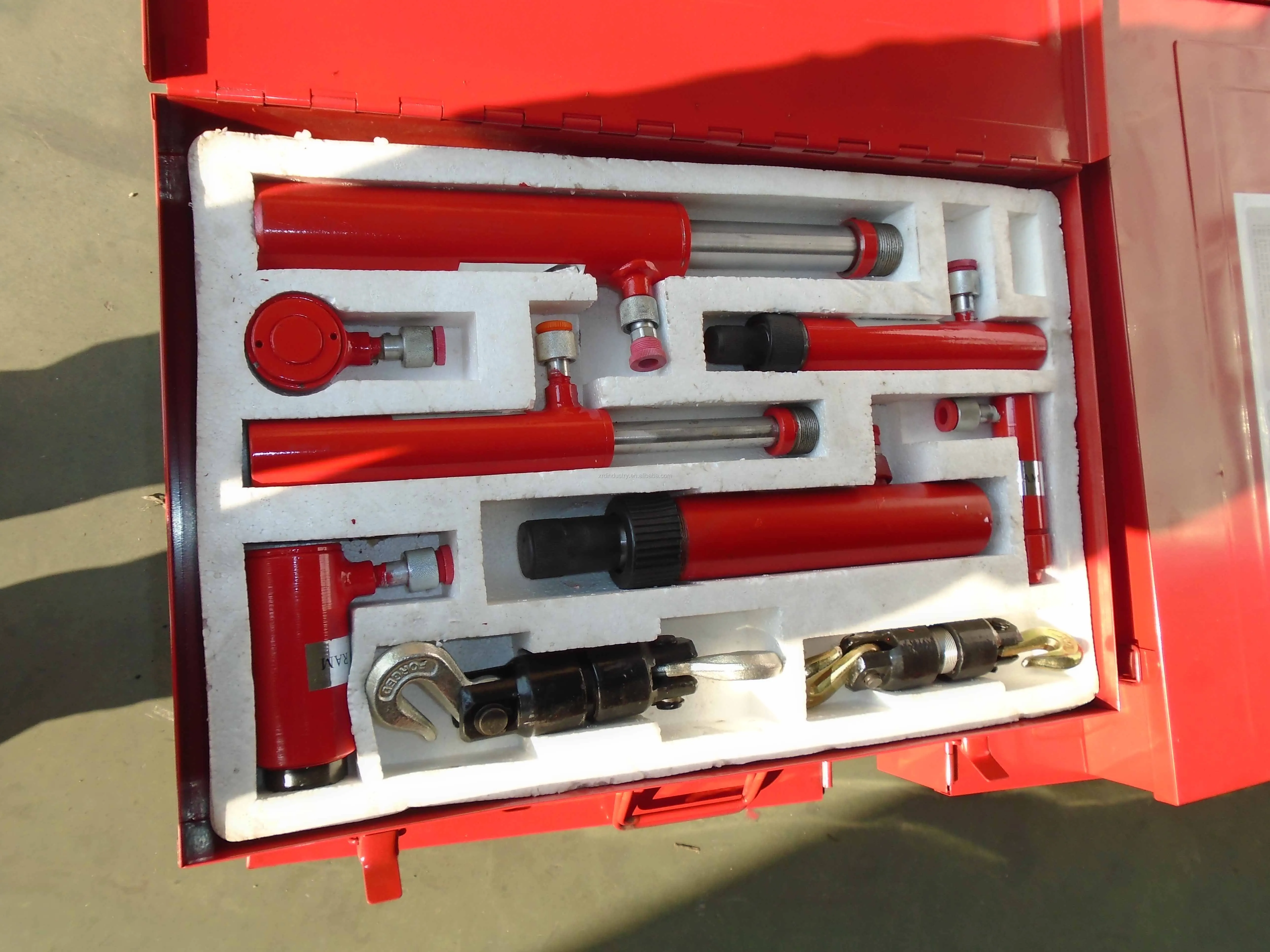 7pcs Hydraulic Push Body And Frame Repair Pull Back Ram Cylinder Kit ...