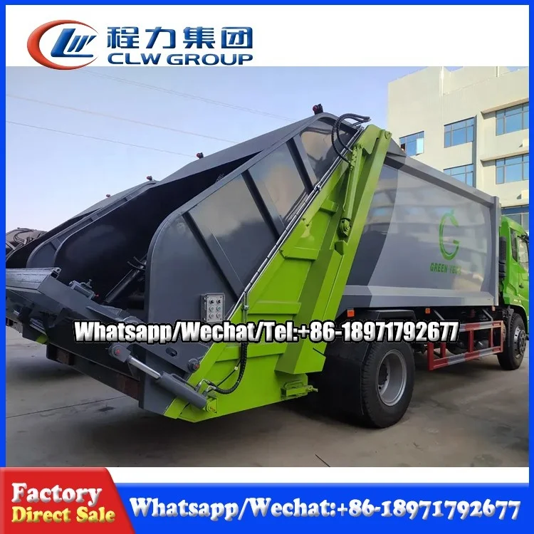 Dongfeng 14m3 Compactor Garbage Truck 4x2 Compressed Garbage Collection ...