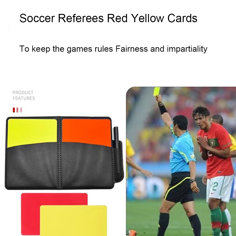 Football Soccer Referee Red and Yellow Cards Match Penalty Card Record ...